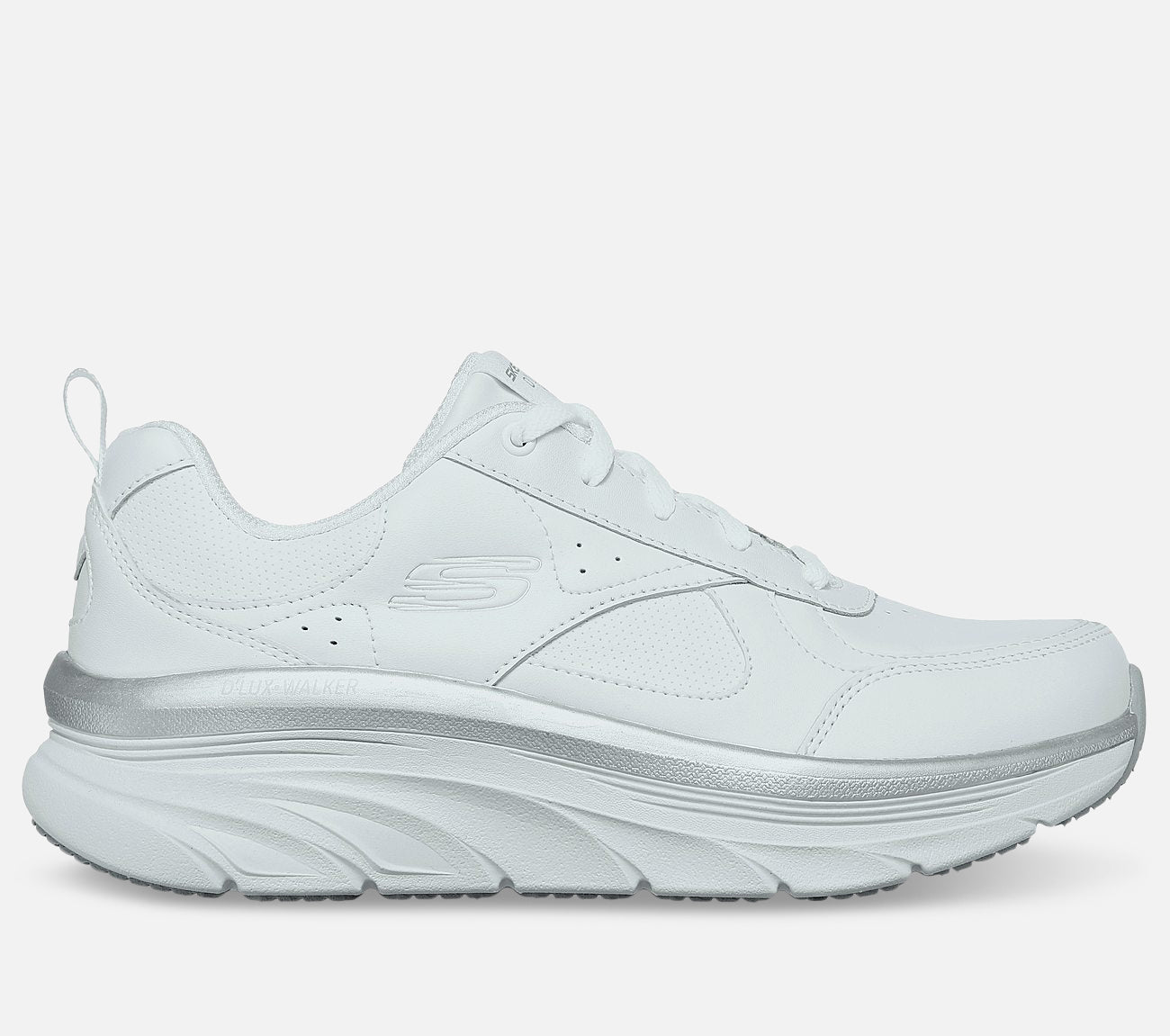 Skechers D'Lux Walker | Hvit damesko - Kjøp online her – Skechers.no