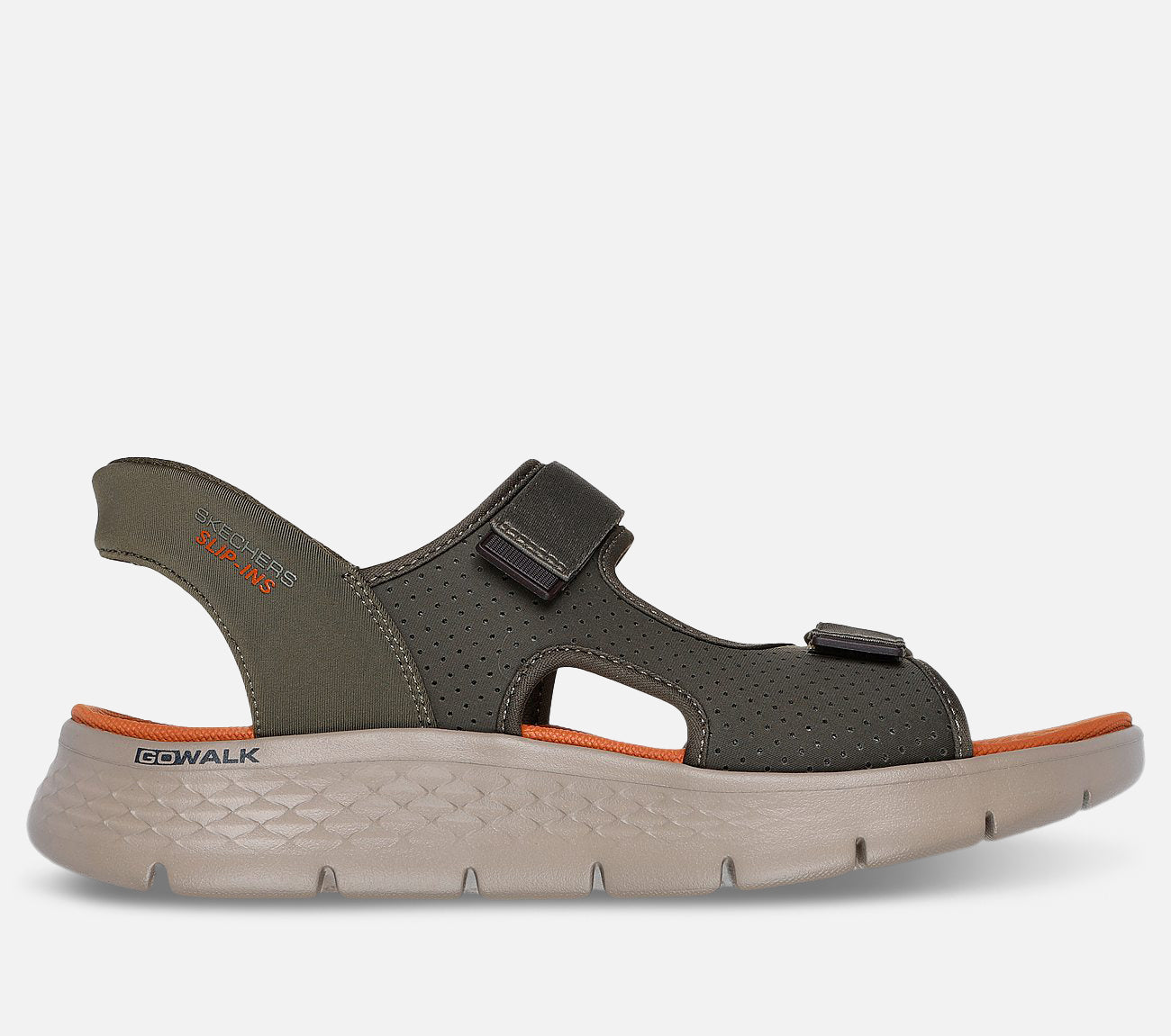 Slip-ins GO WALK Flex Sandal Easy Entry | Olive herre - Kjøp – Skechers.no