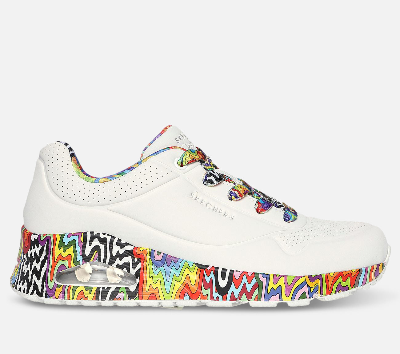 Jen Stark Uno Mini Drip | Hvit damesneaker - Kjøp online – Skechers.no