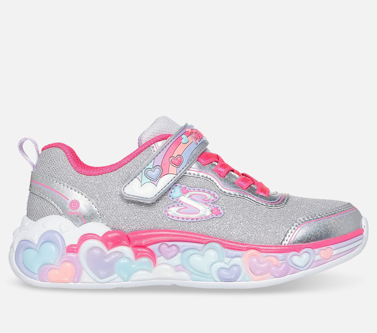 Eternal Heart Lights | Blinkesko sølv jente - Kjøp online – Skechers.no