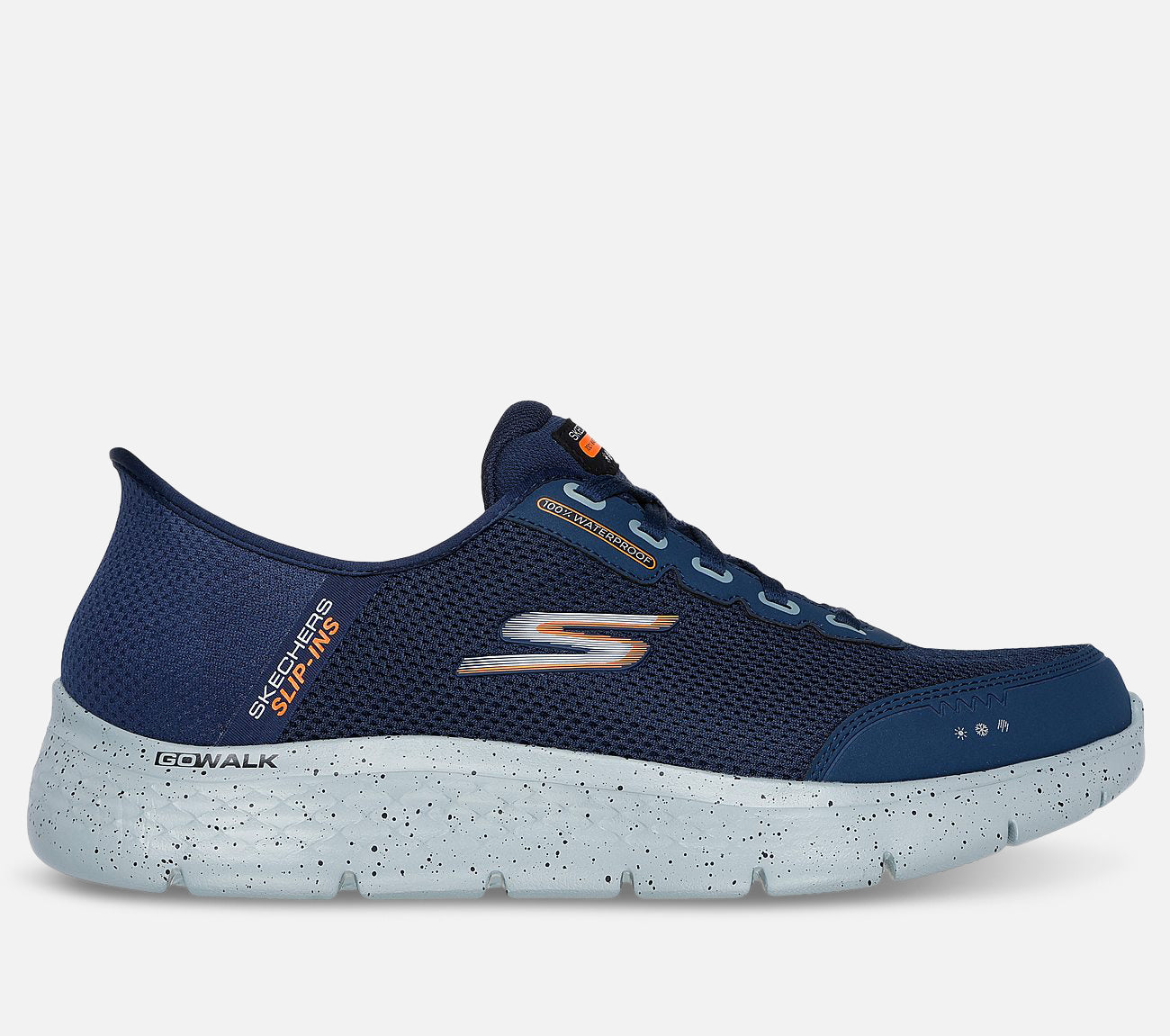 GO WALK Flex Waterproof Slip-ins | Marineblå herresko - Kjøp – Skechers.no